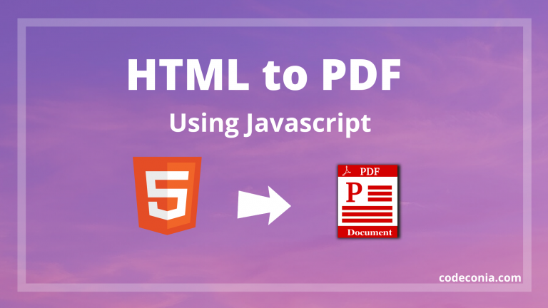 Html To Pdf Conversion Easiest Way Using Javascript
