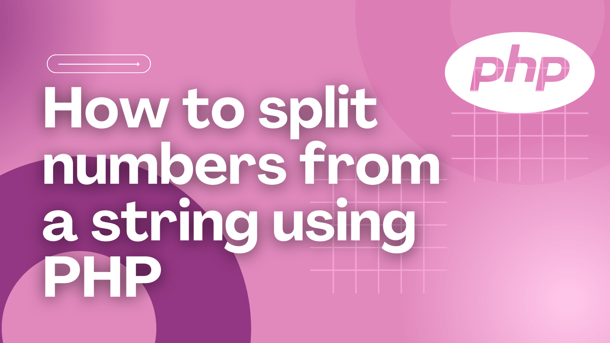 How To Split Numbers From A String Using Php