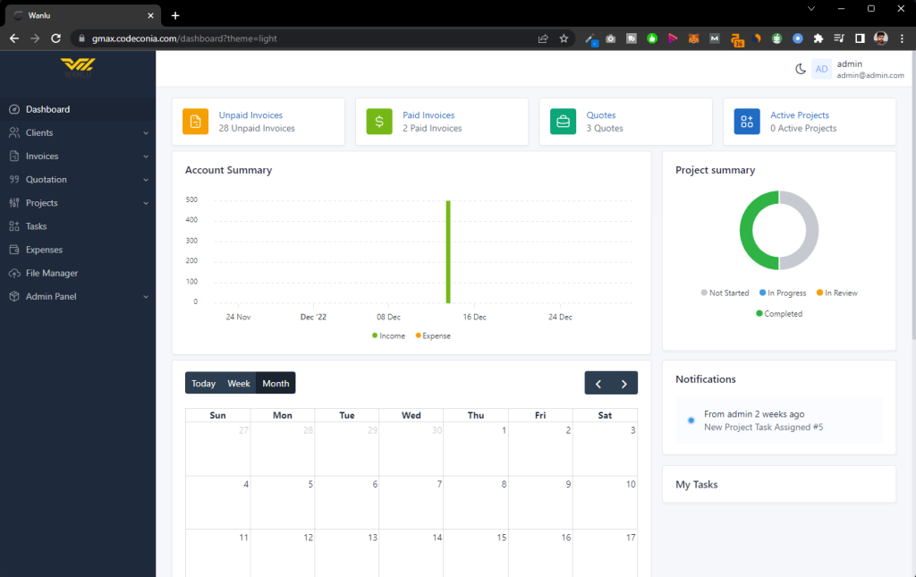 New Open Source CRM for project Management and Invoicing